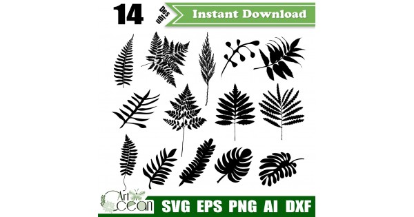 Leaf leaves svg clipart,plant svg,Leaf leaves vector png silhouette cut ...