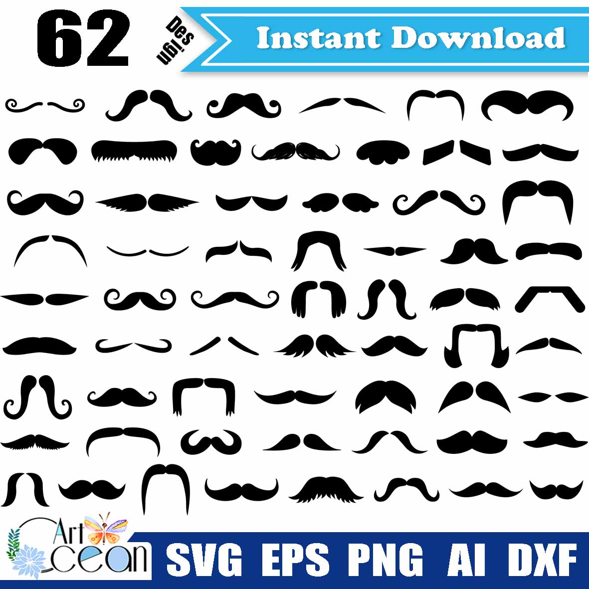 Moustache svg,beard svg,gentleman svg,mustache clipart vector ...