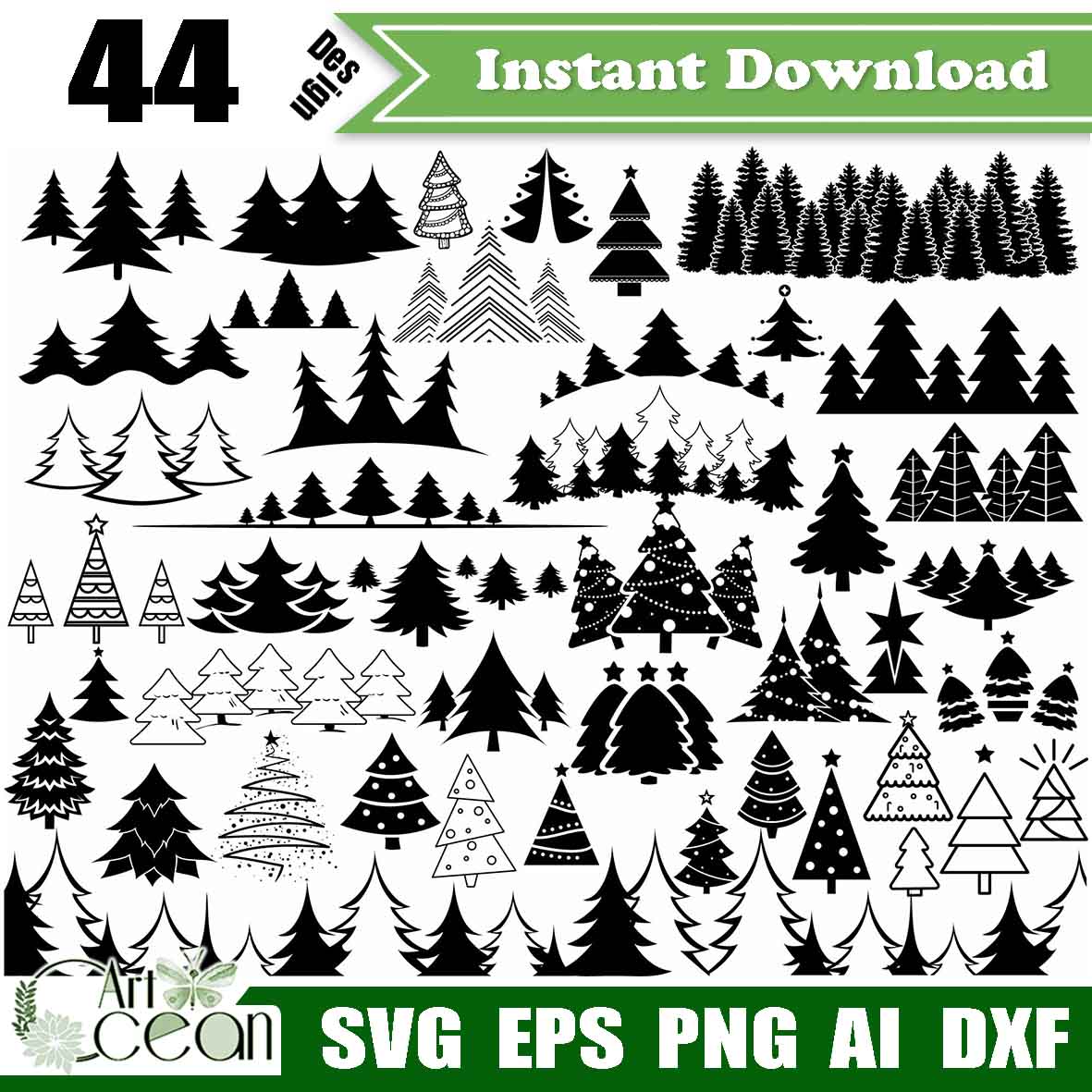 Pine tree svg,forest svg,christmas tree svg,pine tree clipart ...