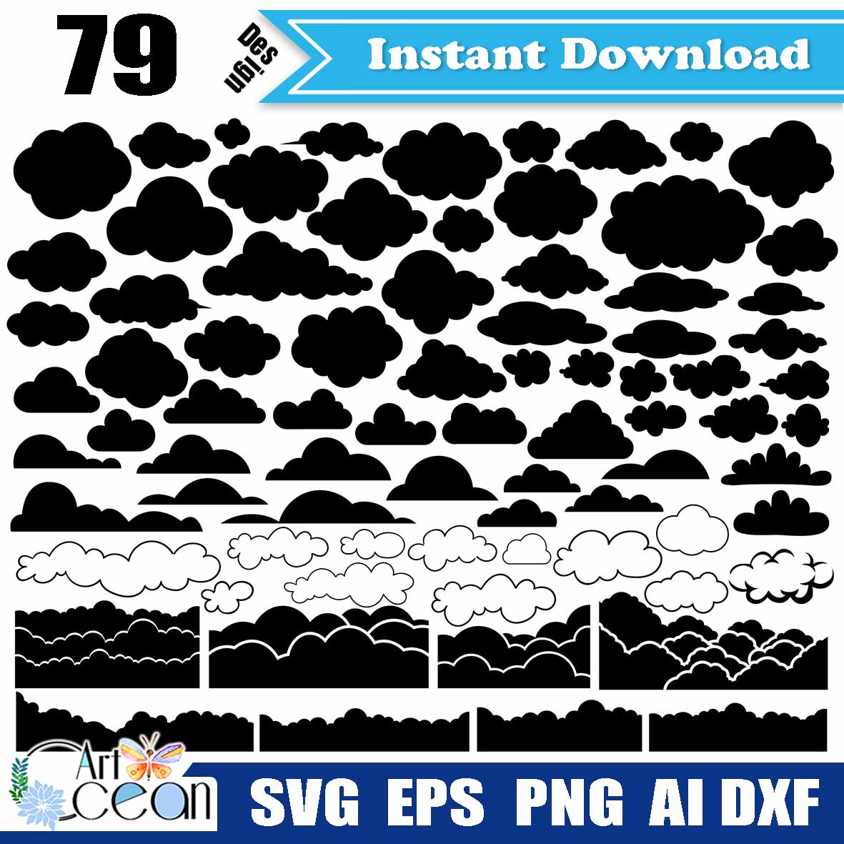 Cloud svg,cloud clipart,cloud bundle svg,weather svg,cloud vector ...