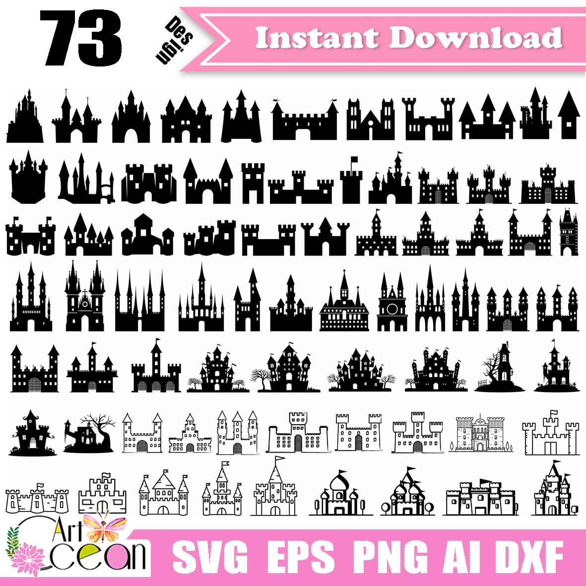 Castle svg,Castle clipart,sand castle bundle svg,castle vector ...