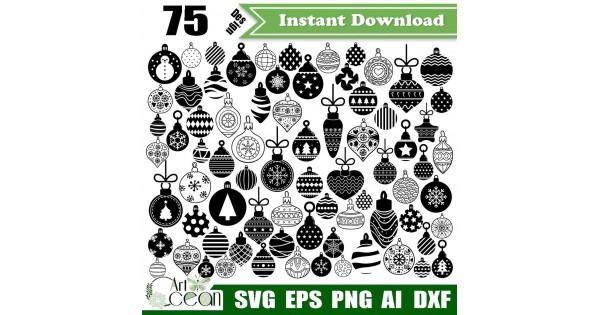 Christmas Balls svg clipart,christmas decorations svg,christmas ...