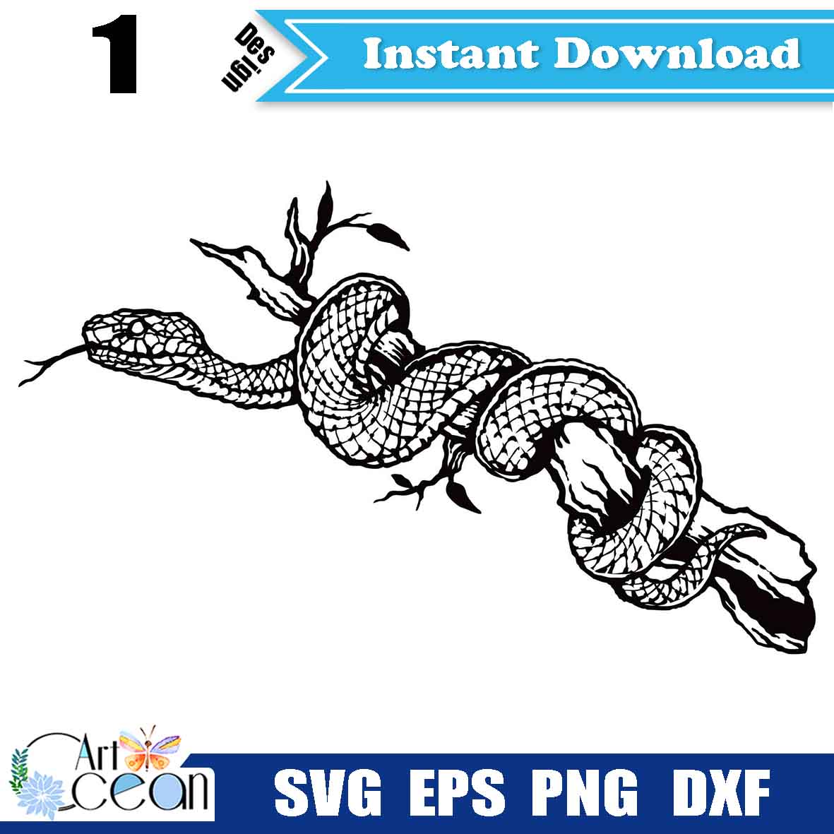 Animal snake svg,snake clipart vector cricut silhouette cut file png dxf