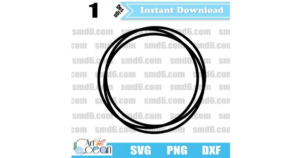 Thick Layered Circle Frame,Thick Layered Circle Frame PNG,DXF,Vector ...